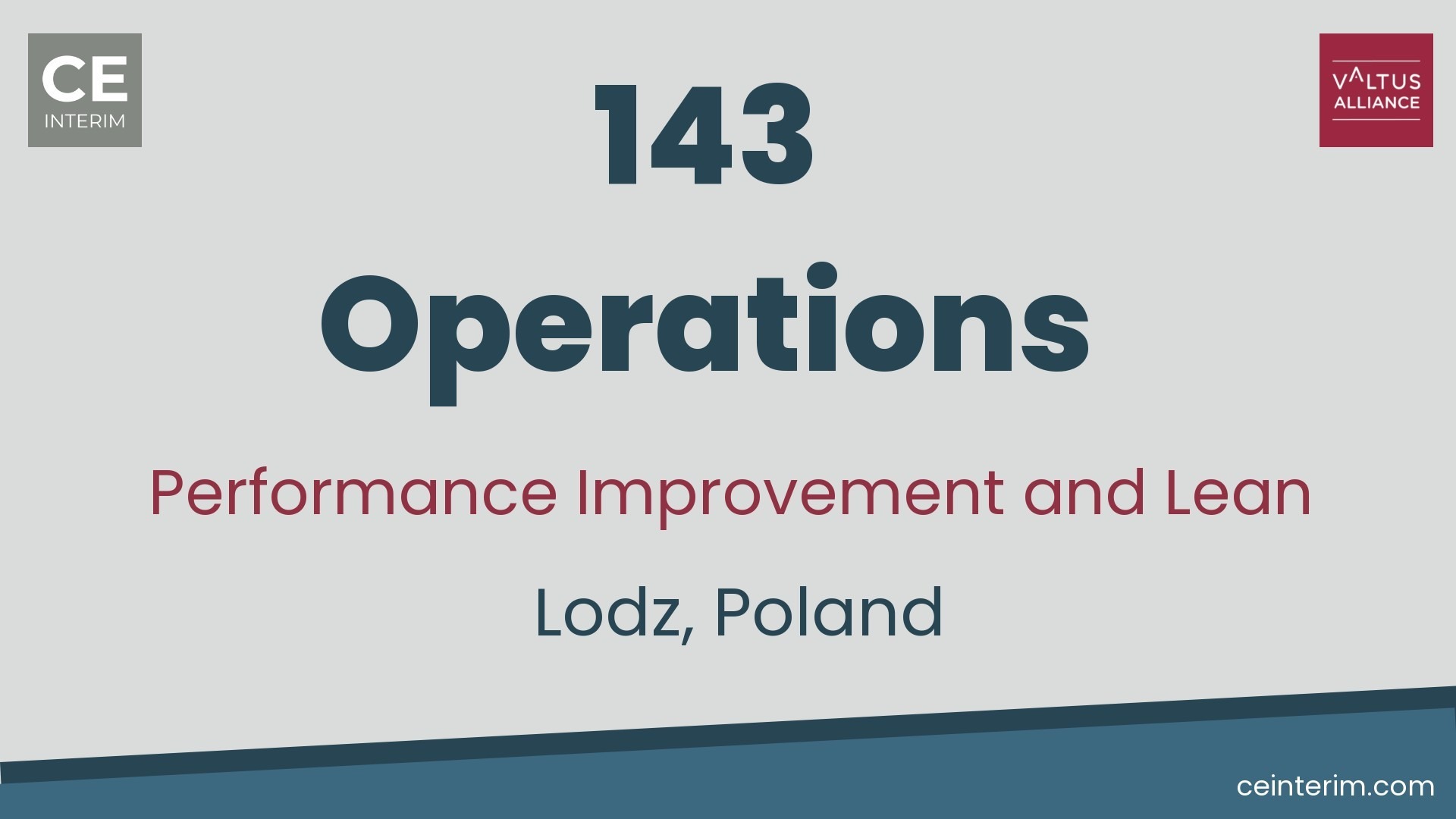 143-Interim Operations Director-Operational Excellence-Poland