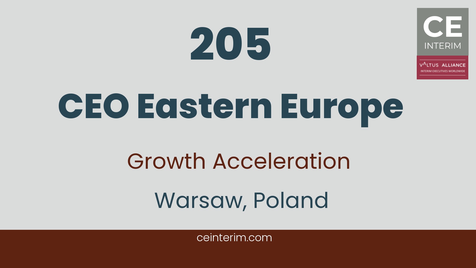 205 Interim CEO Eastern Europe