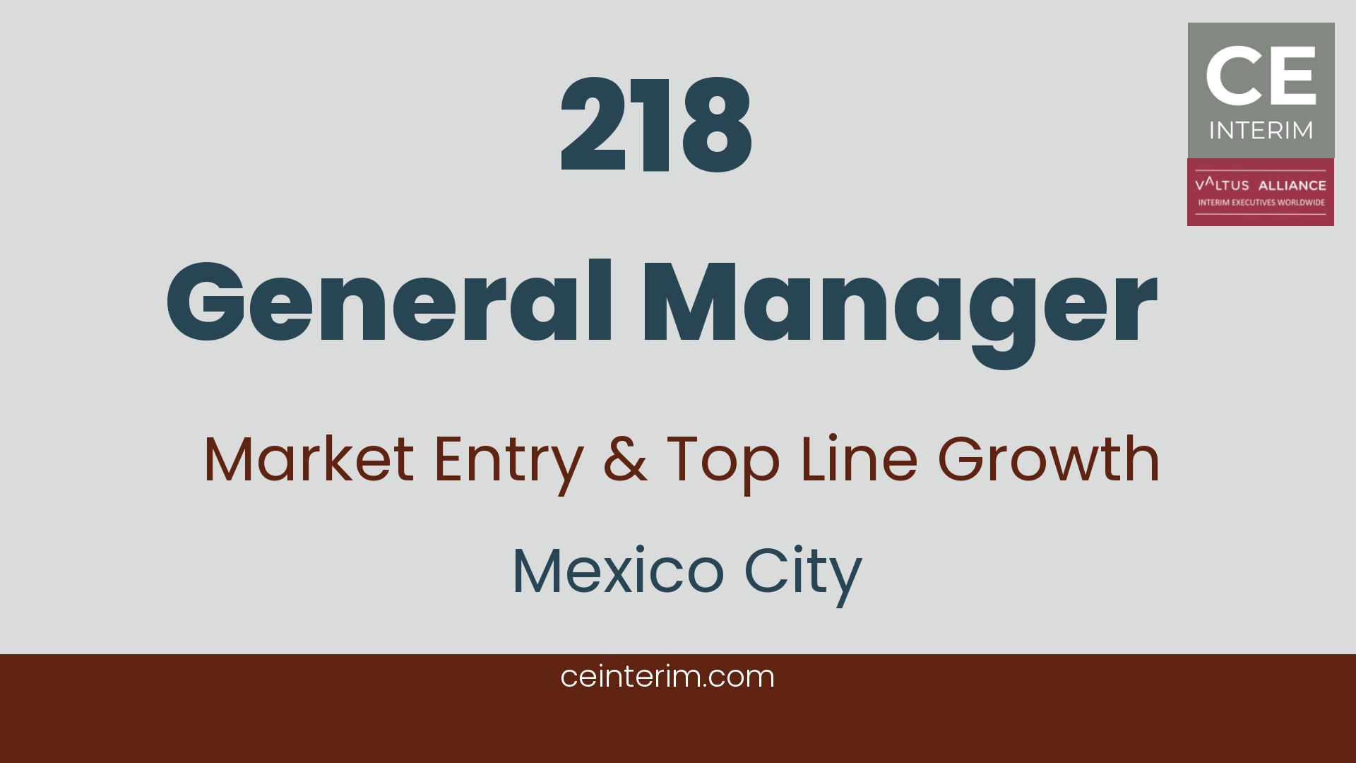 218 Interim General Manager Pharma-Medical